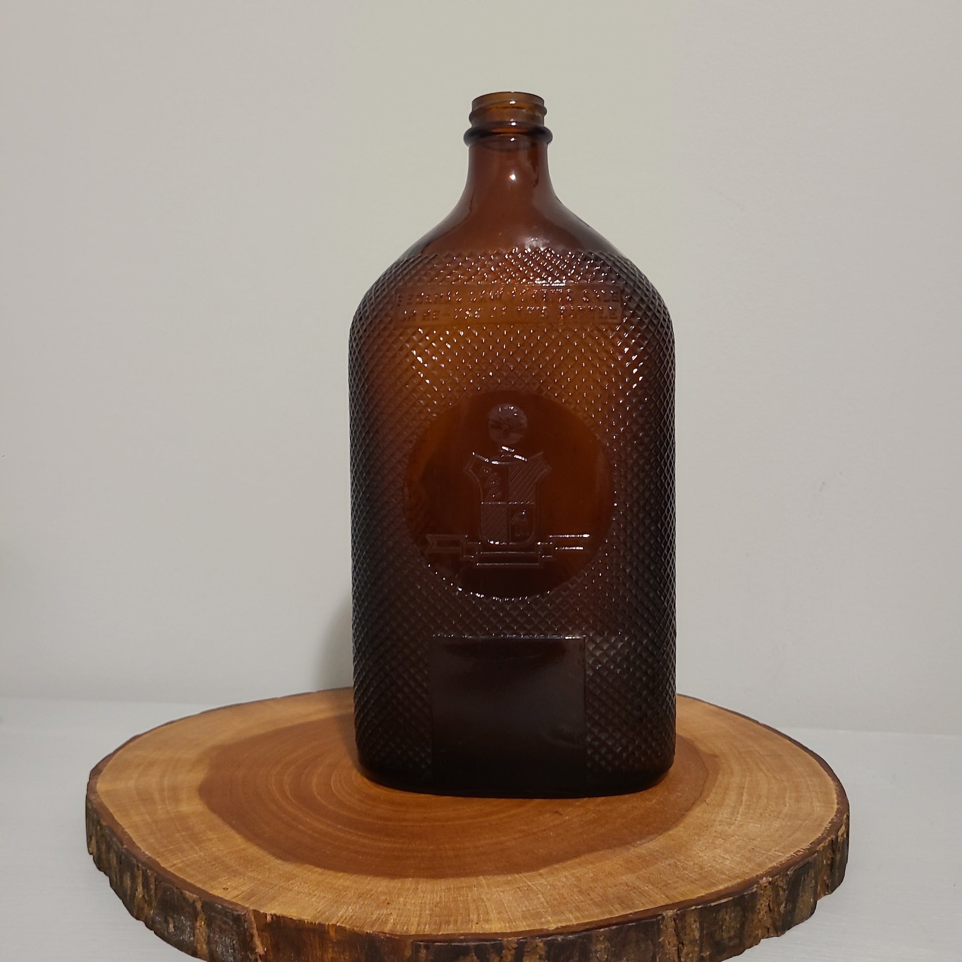 Prohibition Era Glass Distillery Amber Bottle – Literary Roots